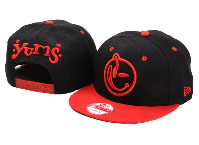 Mr Cheeky's Hats — Yums Black And Red Snapback by New Era