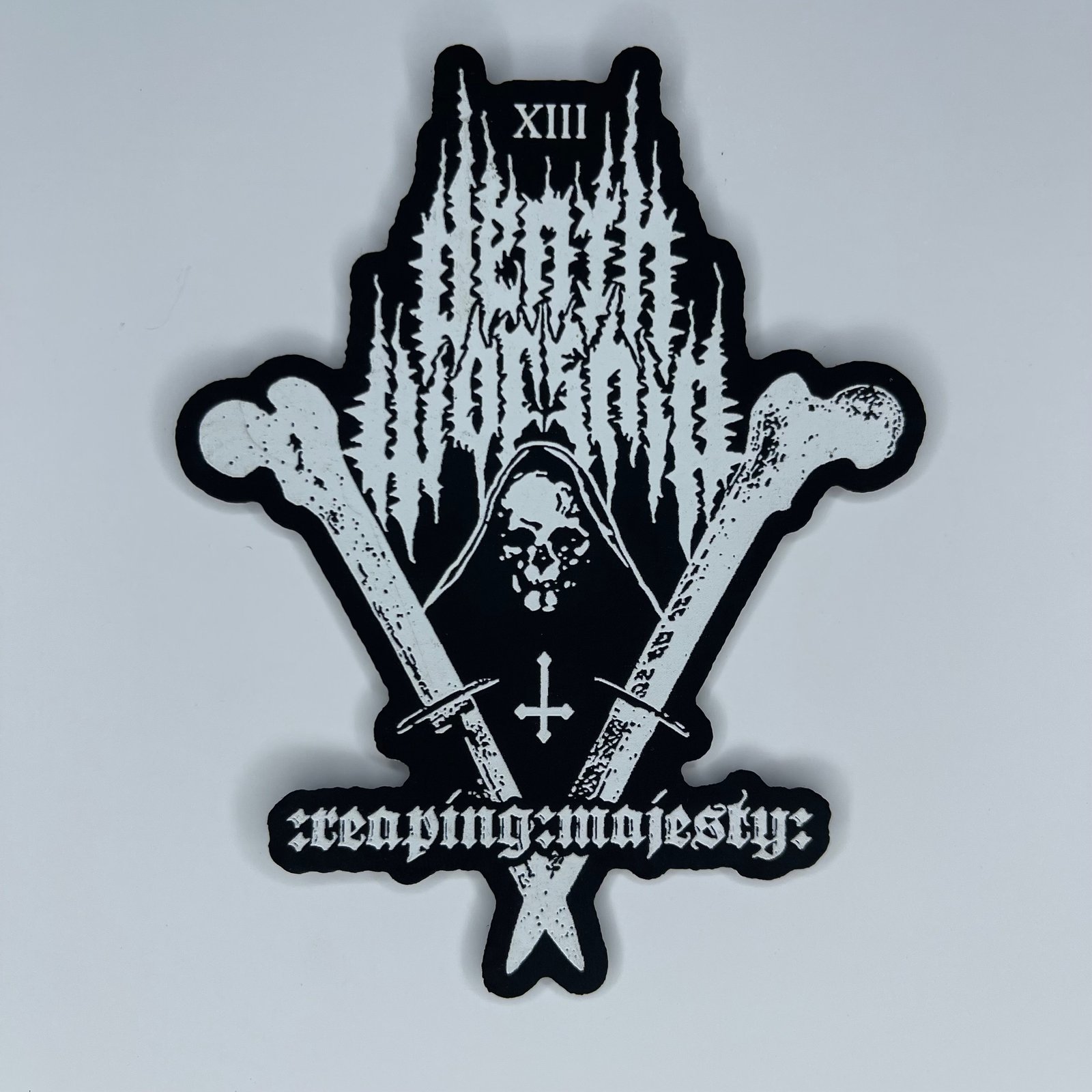 Death Worship - :REAPING:MAJESTY: Carved Faux Leather *SMALL* Patch ...