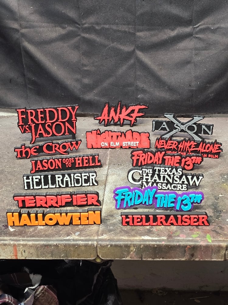 3d Printed Horror Logos | A New Kind Of Fear Customs