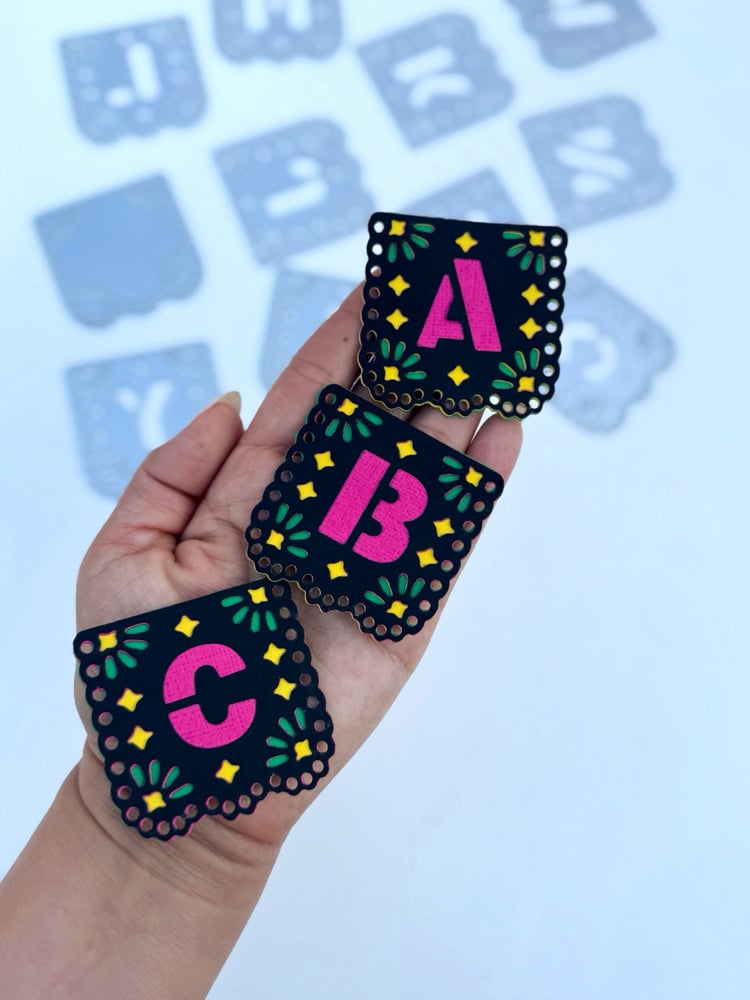 ABC Papel Picado Metal Diecut | Lizzyfab Creations