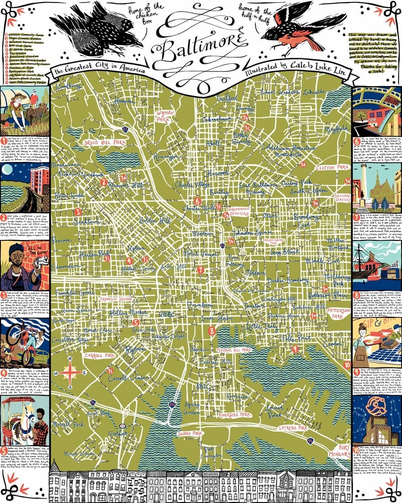 CalebLukeLin — Illustrated Baltimore Map
