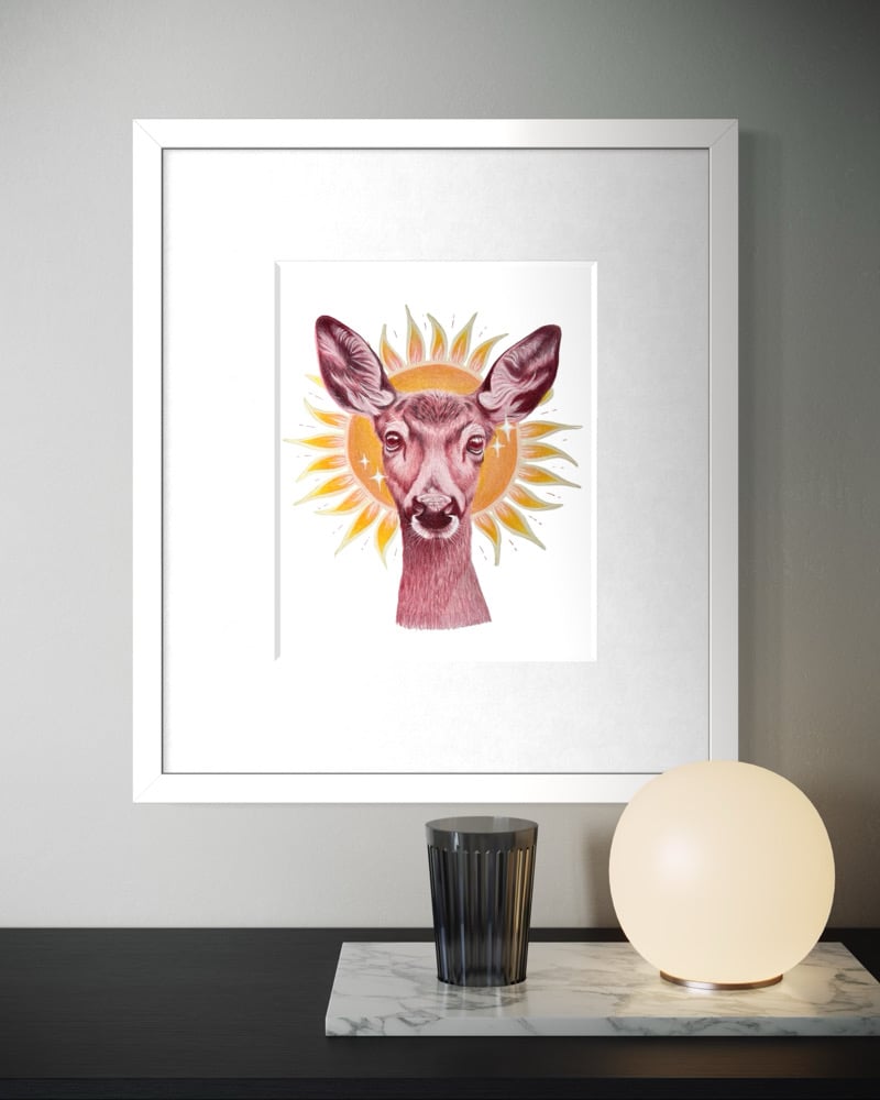 Pink Dear 8” x 10” Print | Hidden Julles