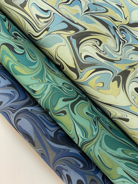 Hand Marbled Papers Ready to Ship : Limited Edition Full Sheets | Emily ...