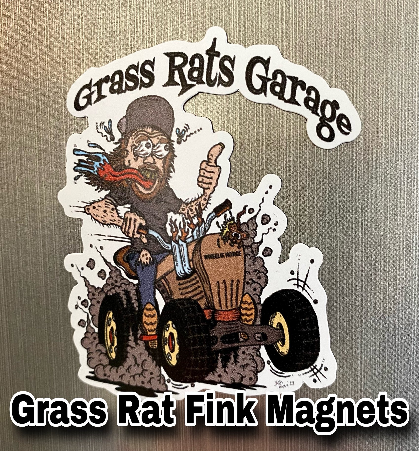 NEW Grass Rat Fink Magnets!! | Taryl Fixes All - Taryl Apparel - Shipping Worldwide!