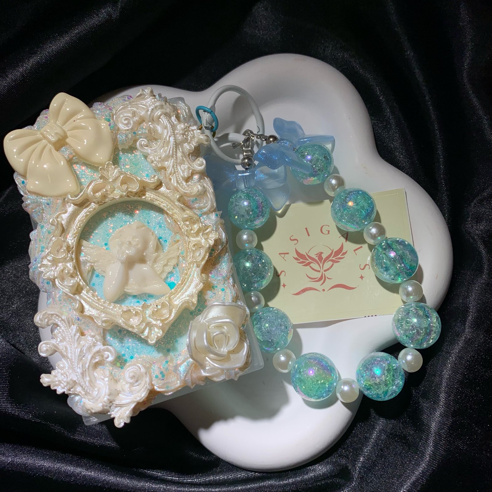 Blue Angel Mini Cigarettes Box With Matching Chain | SASIGALS