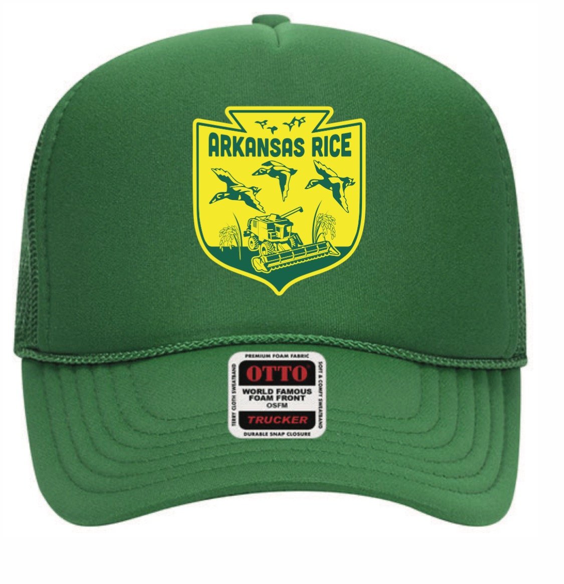 AR Rice Ball Cap - green & yellow | Arkansas Rice