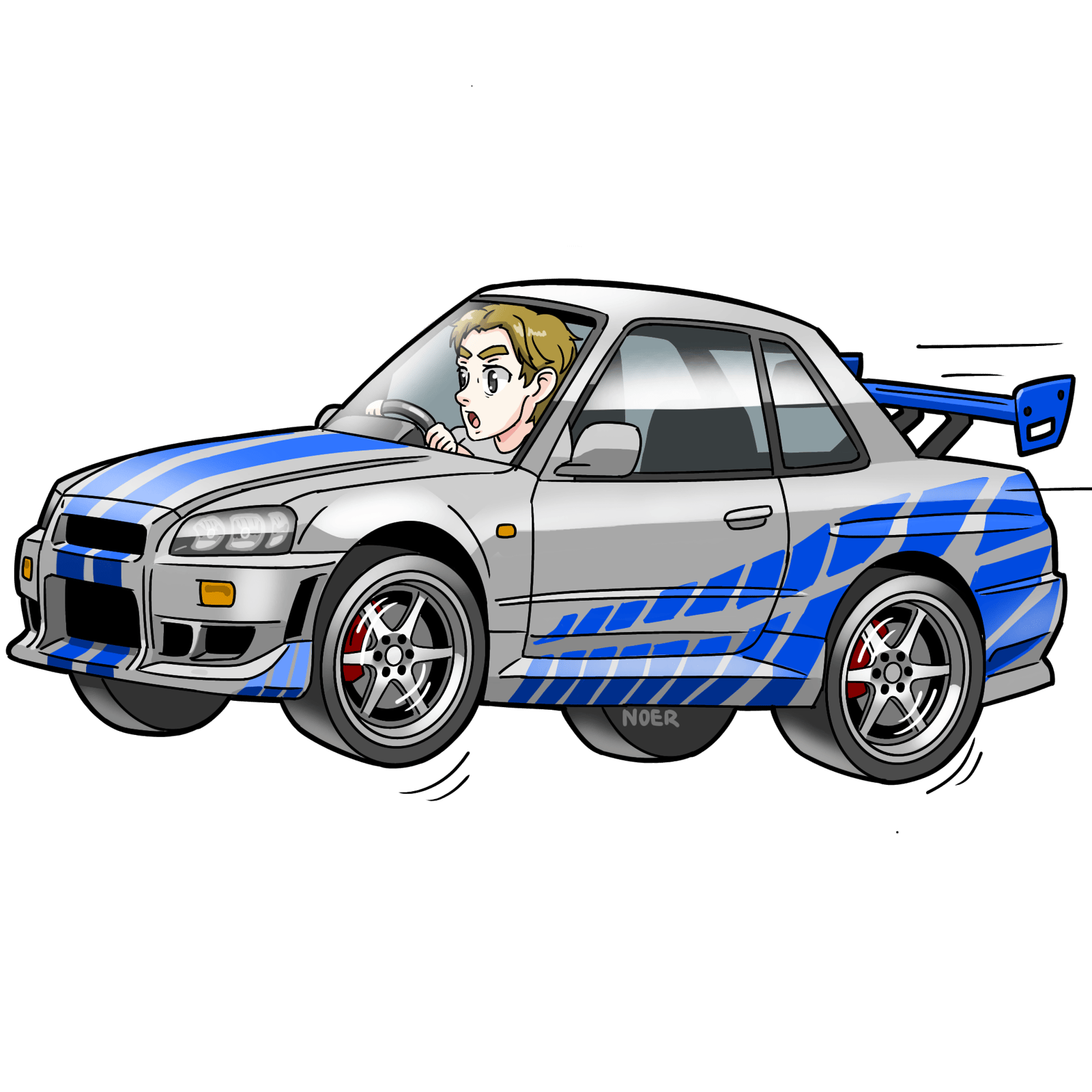 Brian O’Conner Bridge Jump Diecut | Skyline Syndicate