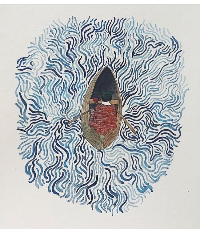 'Flow' Art Print | Paper Hands