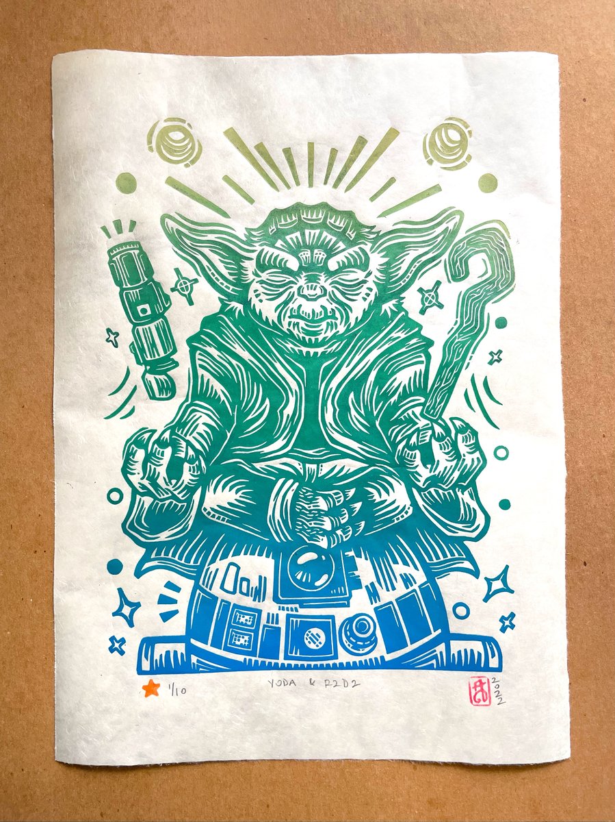 Yoda R2d2 Star Wars Print Andiius