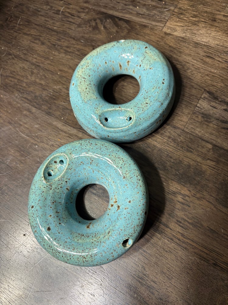 Light Blue Donut Pipe | North Star Ceramics