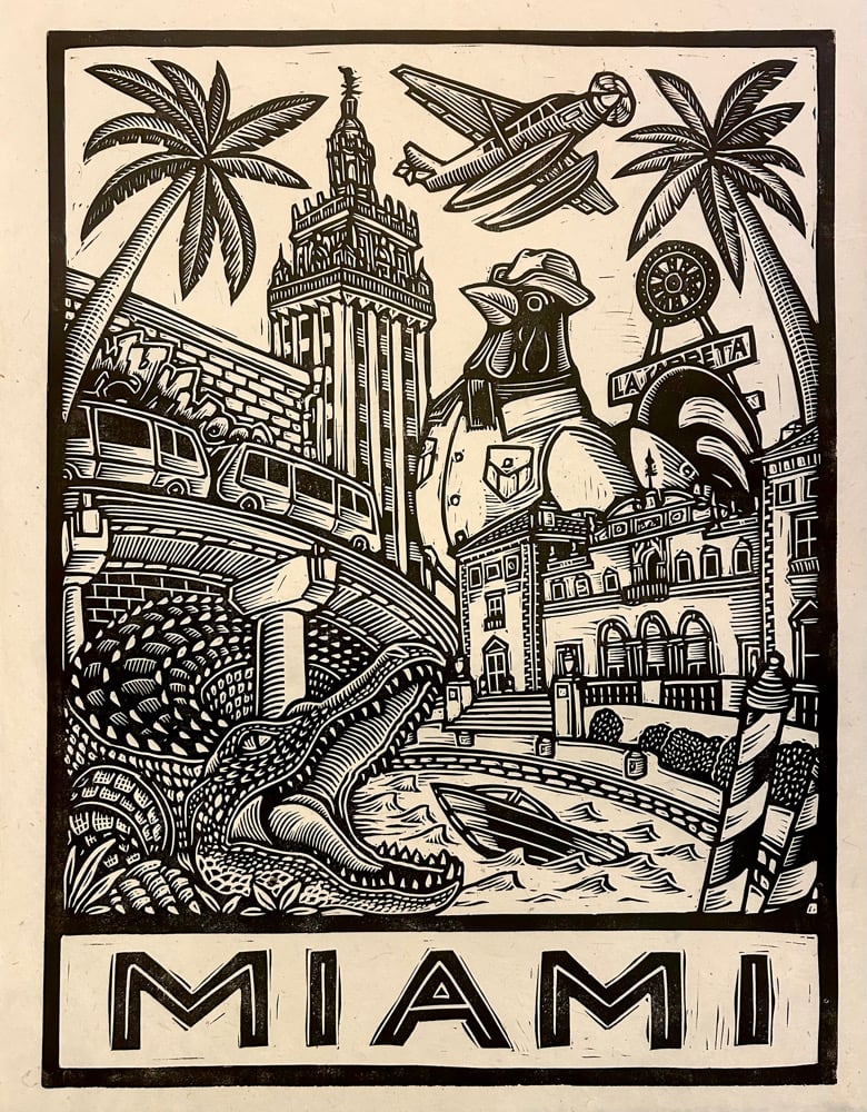 Miami Block Print | Brian Reedy