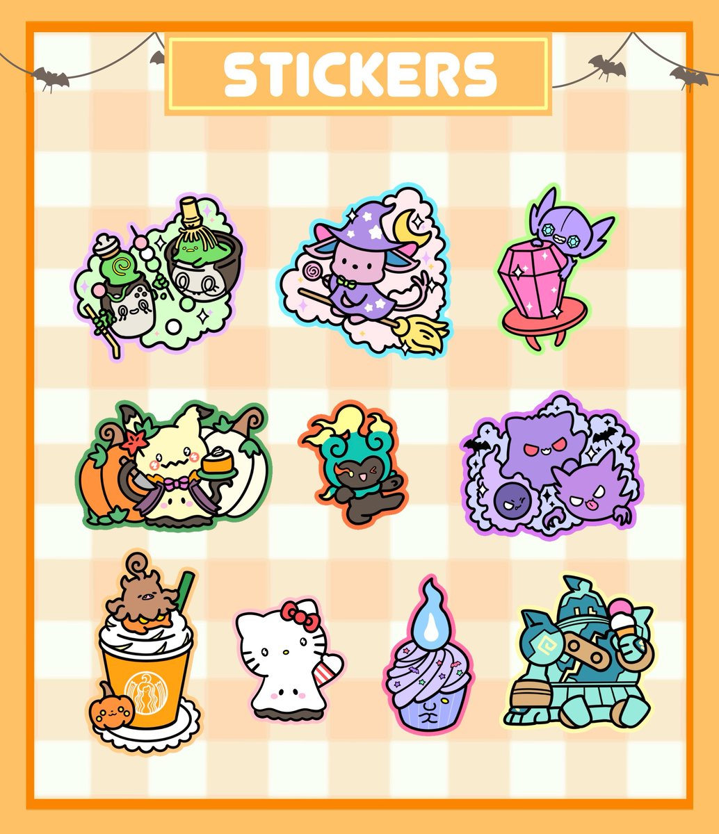 Pokeween Series Vinyl Stickers | Wasabi darling