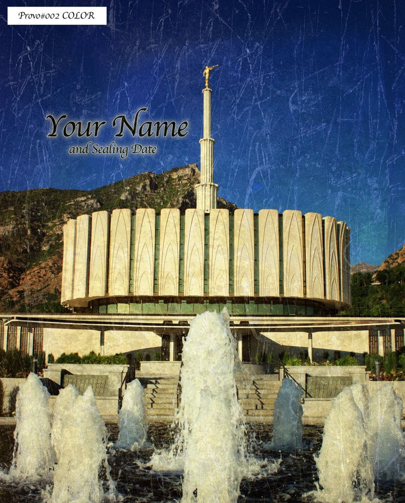 My Temple Art — Provo LDS Mormon Temple Art 002-Personalized Temple Art