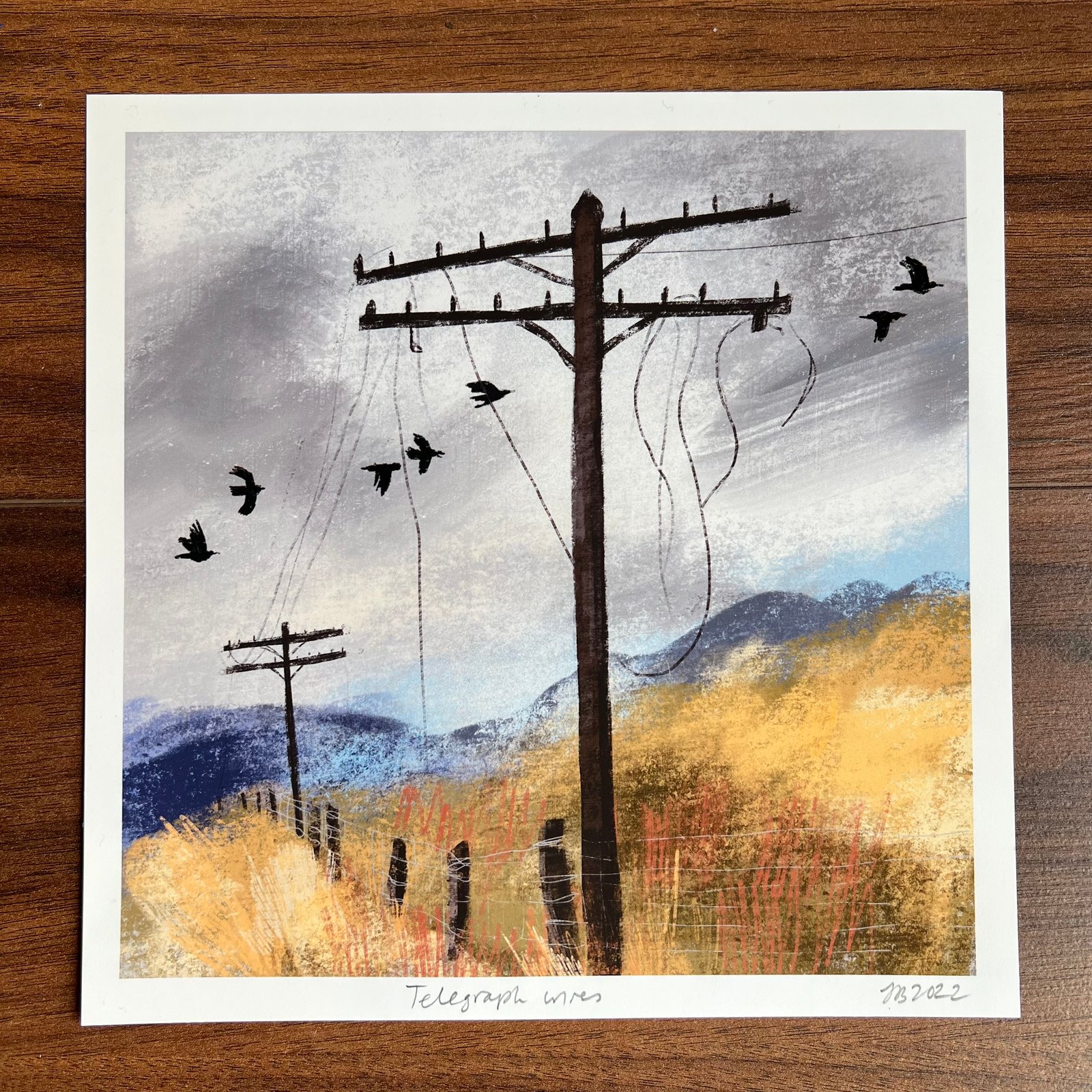 Telegraph Wires - Archive Quality Print | Jenny Bloomfield Illustration