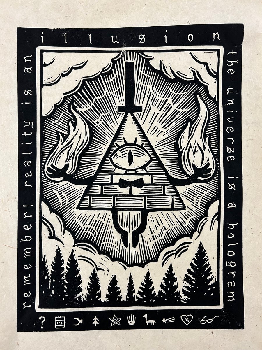 Bill Cipher Block Print | Brian Reedy