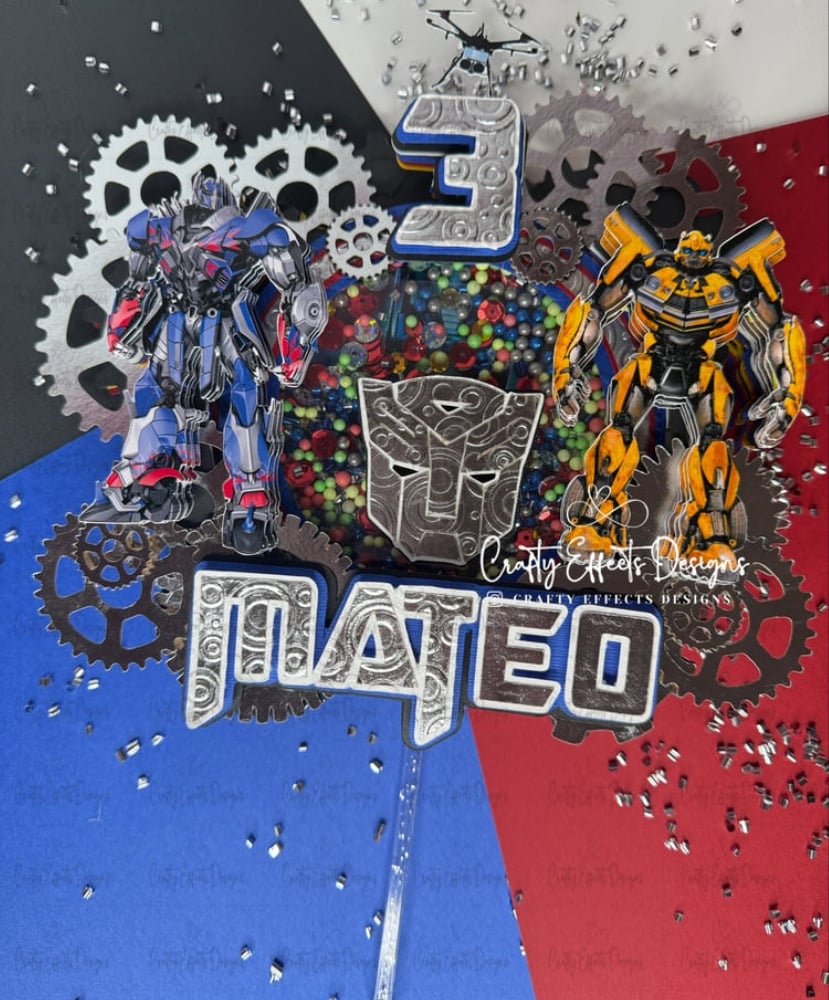 TRANSFORMERS CAKE TOPPER | CraftyEffectsDesigns