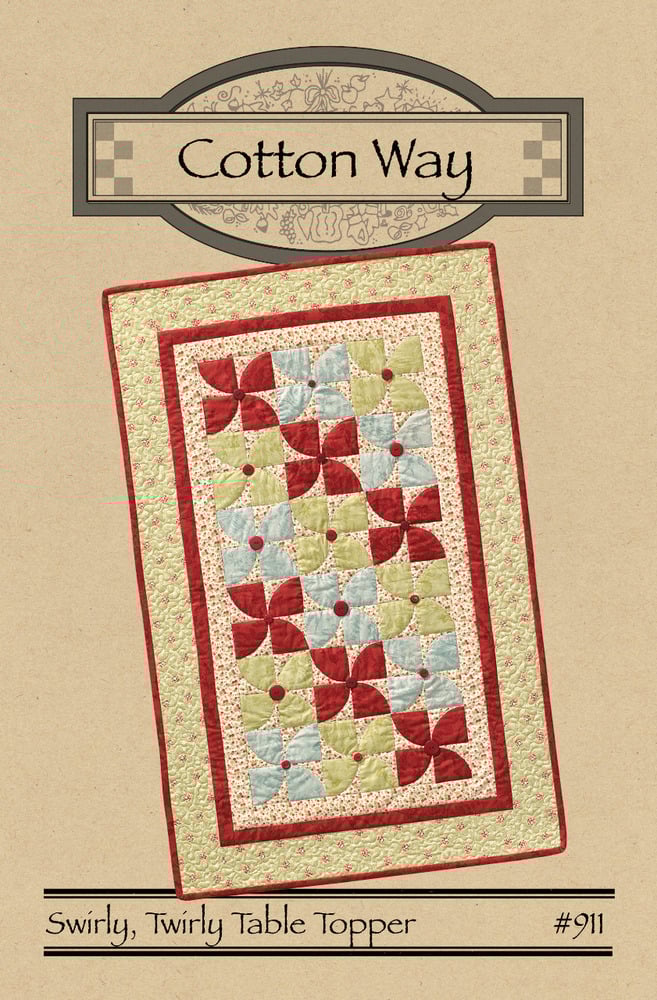 Cotton Way — Swirly, Twirly Table Topper - Paper Pattern #911