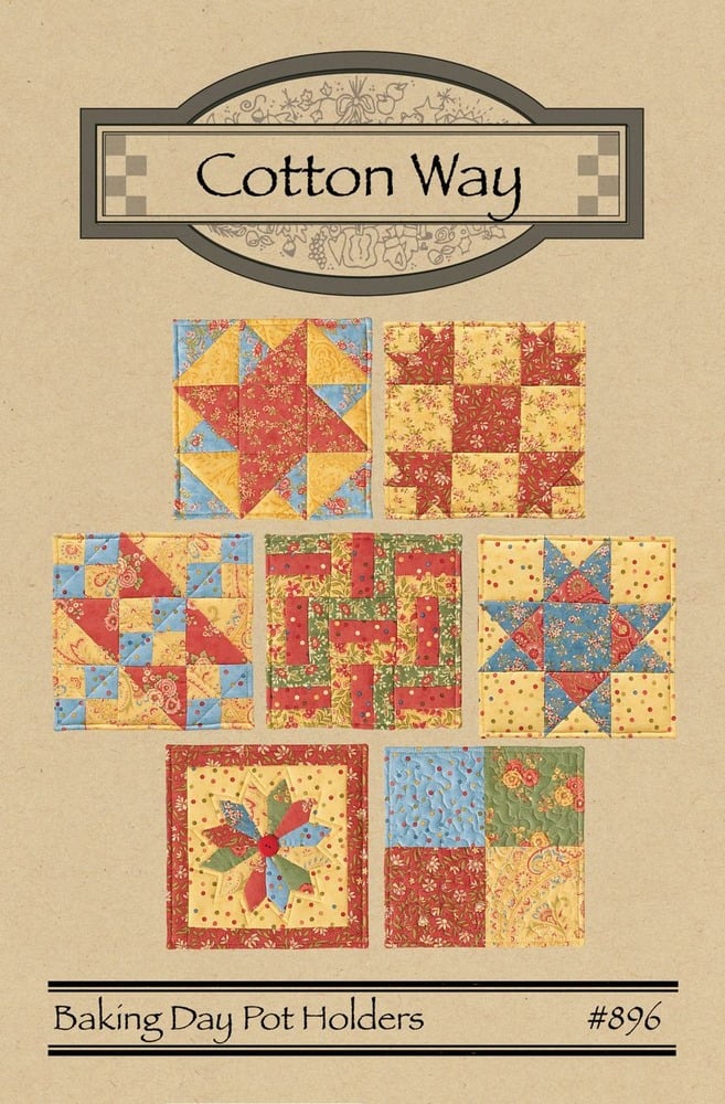 Cotton Way — Baking Day Hot Pads - Paper Pattern #896