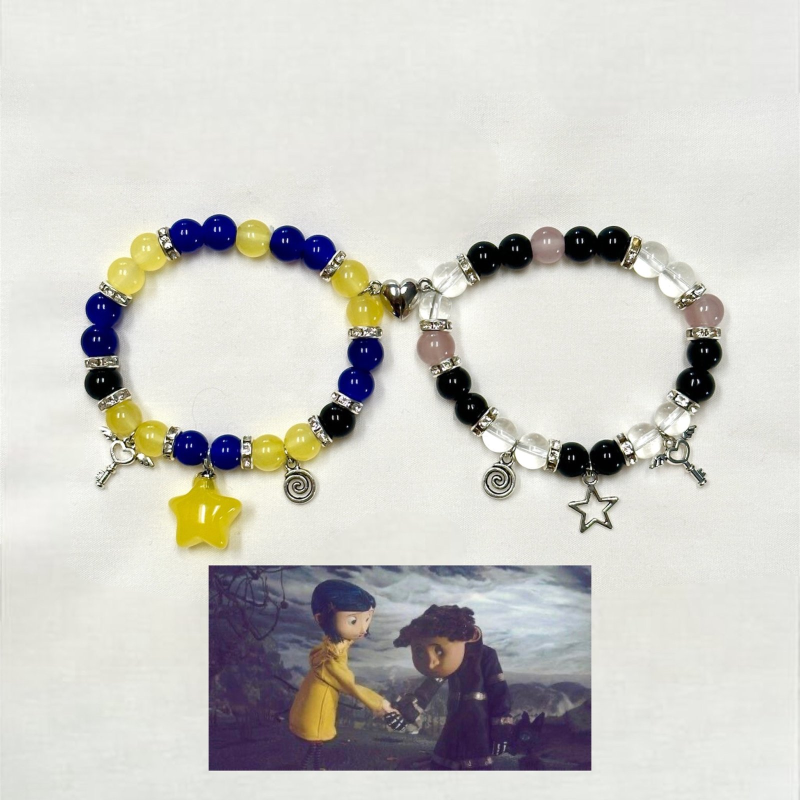 Coraline and Wybie Matching Bracelets! | Beaded By Fatima