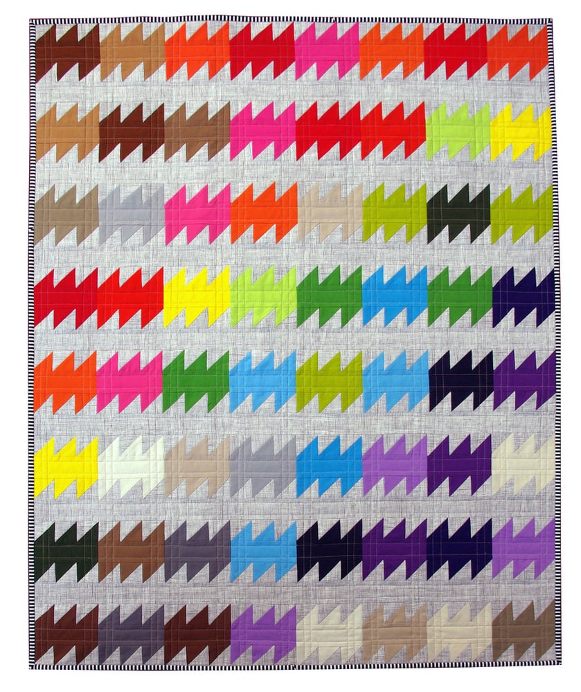 The Rainbow Ripple Quilt Pattern (pdf file) / Red Pepper Quilts