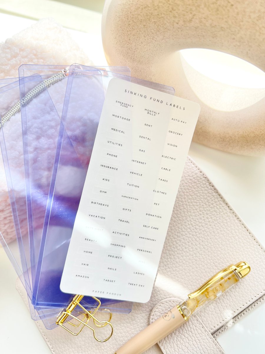 Sinking Fund Labels | paperpanduh