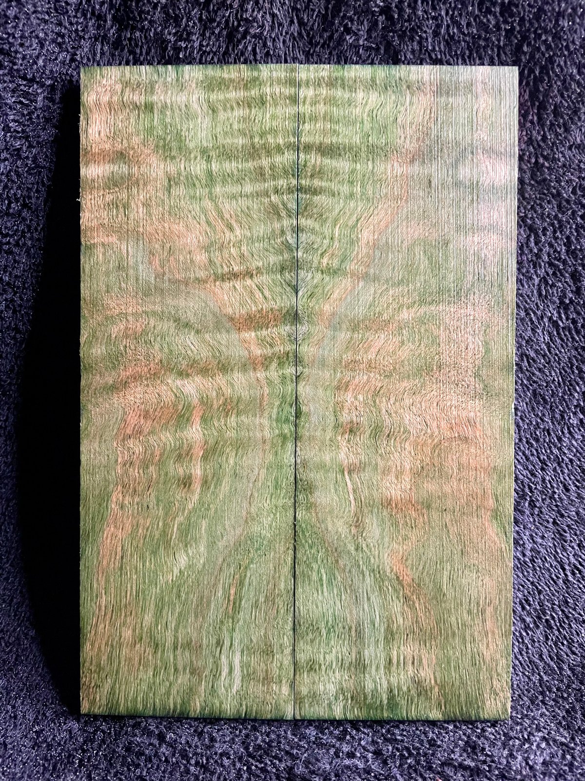 Green Curly Maple Knife Scales CM-11 | Wood By Mohler