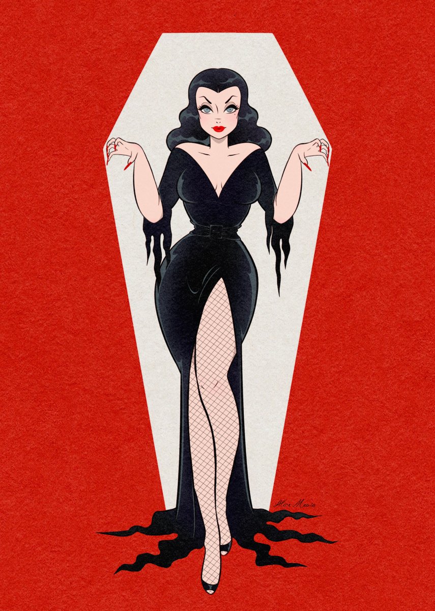Vampira Print | Art By Miss Alice Meow
