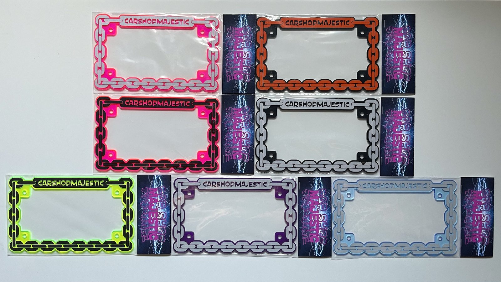 Chain Link Plate Frame - Motorcycle/ Scooter | Car Shop Majestic