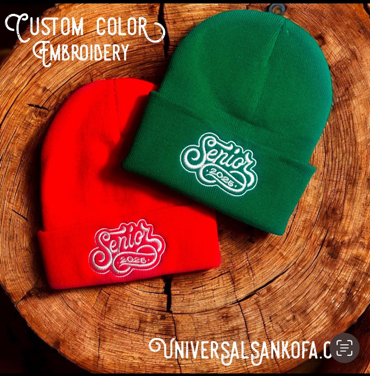 Senior 2025 Beanie / Custom Colors | Universal Sankofa