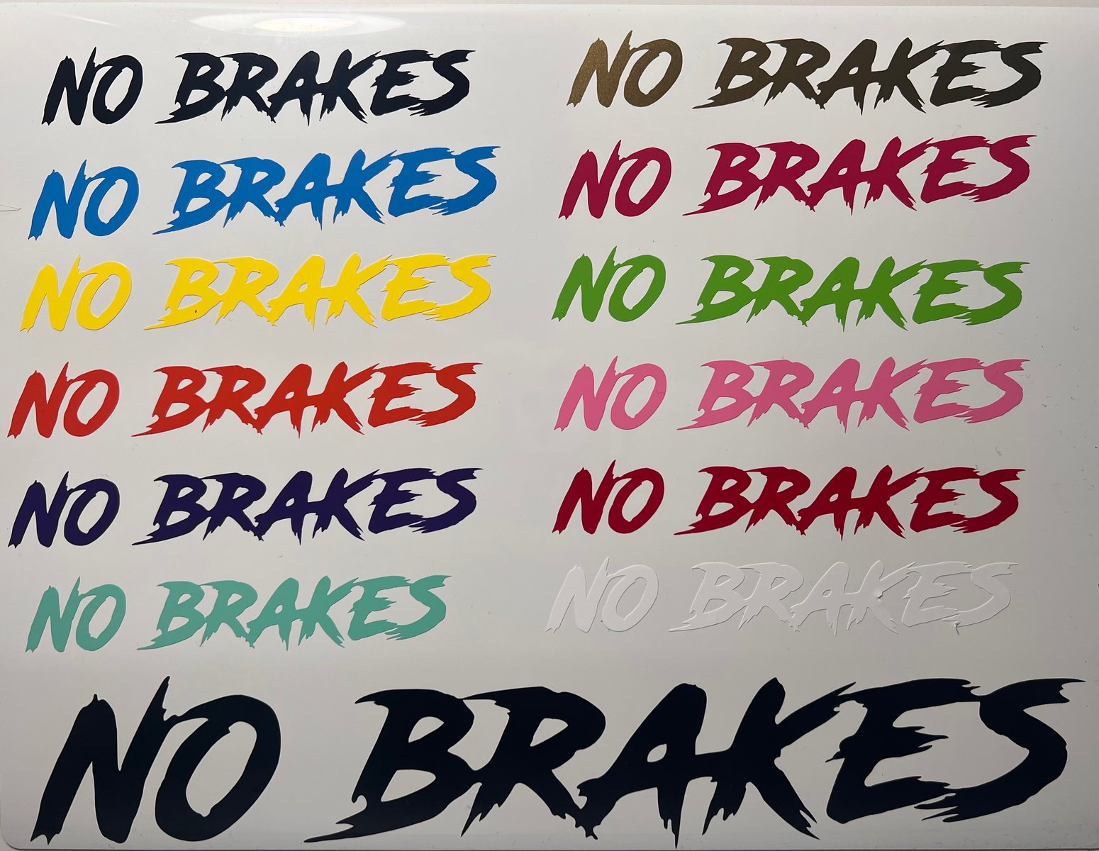 No Brakes Decal Large | No Brakes