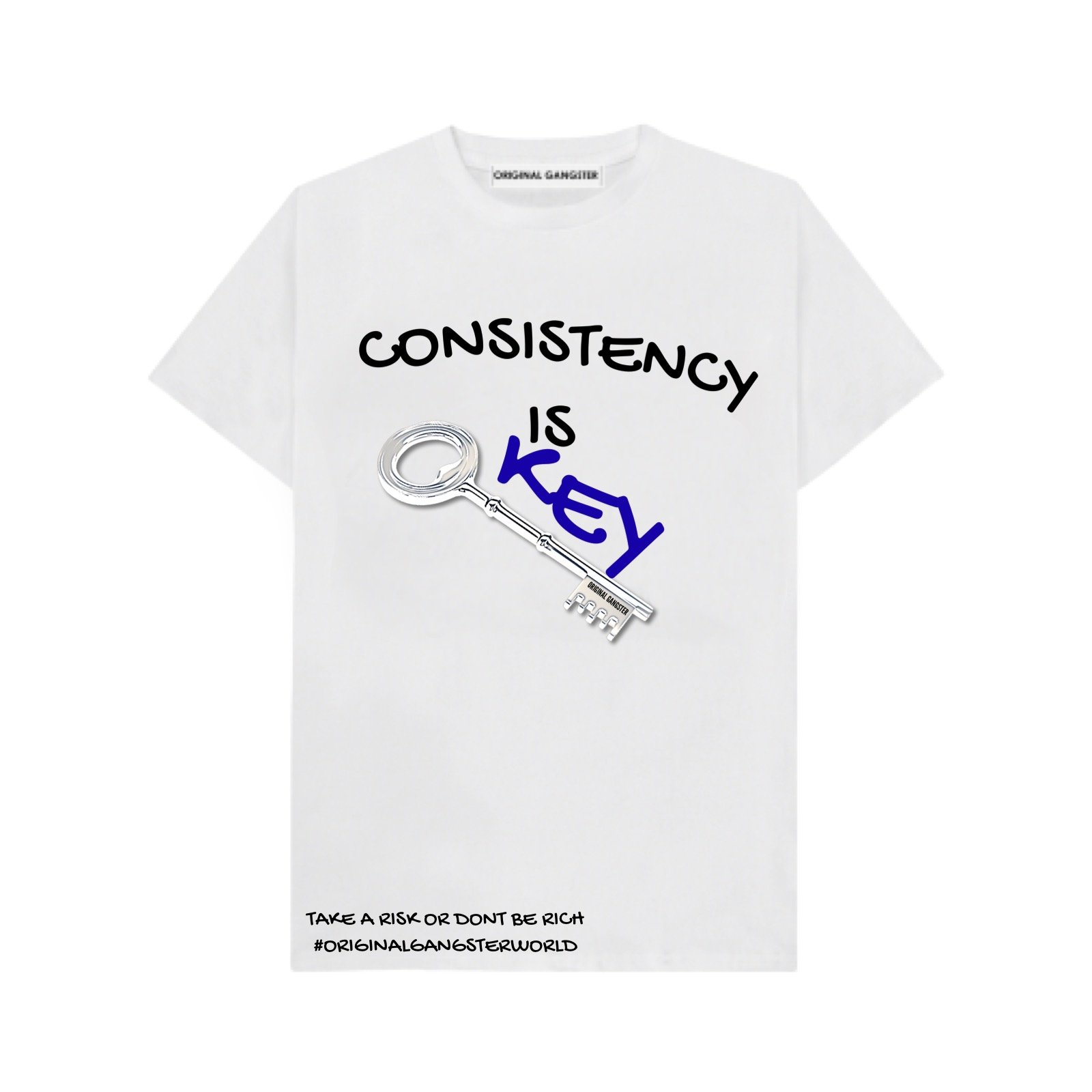 CONSISTENCY IS KEY- T SHIRT White | OGCLOTHINGUK
