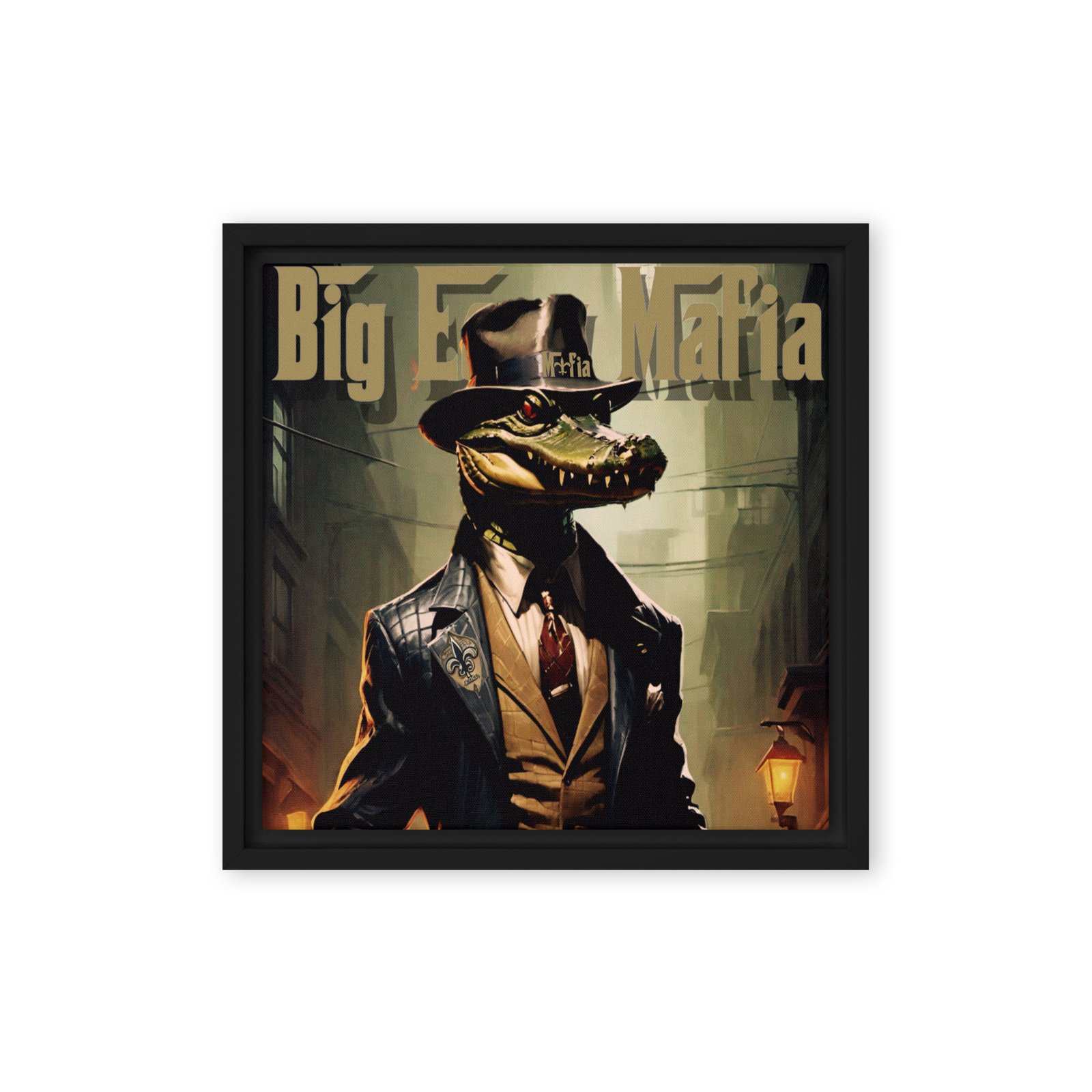 Big Easy Mafia “Gator Don” Framed canvas | Mafia Swag