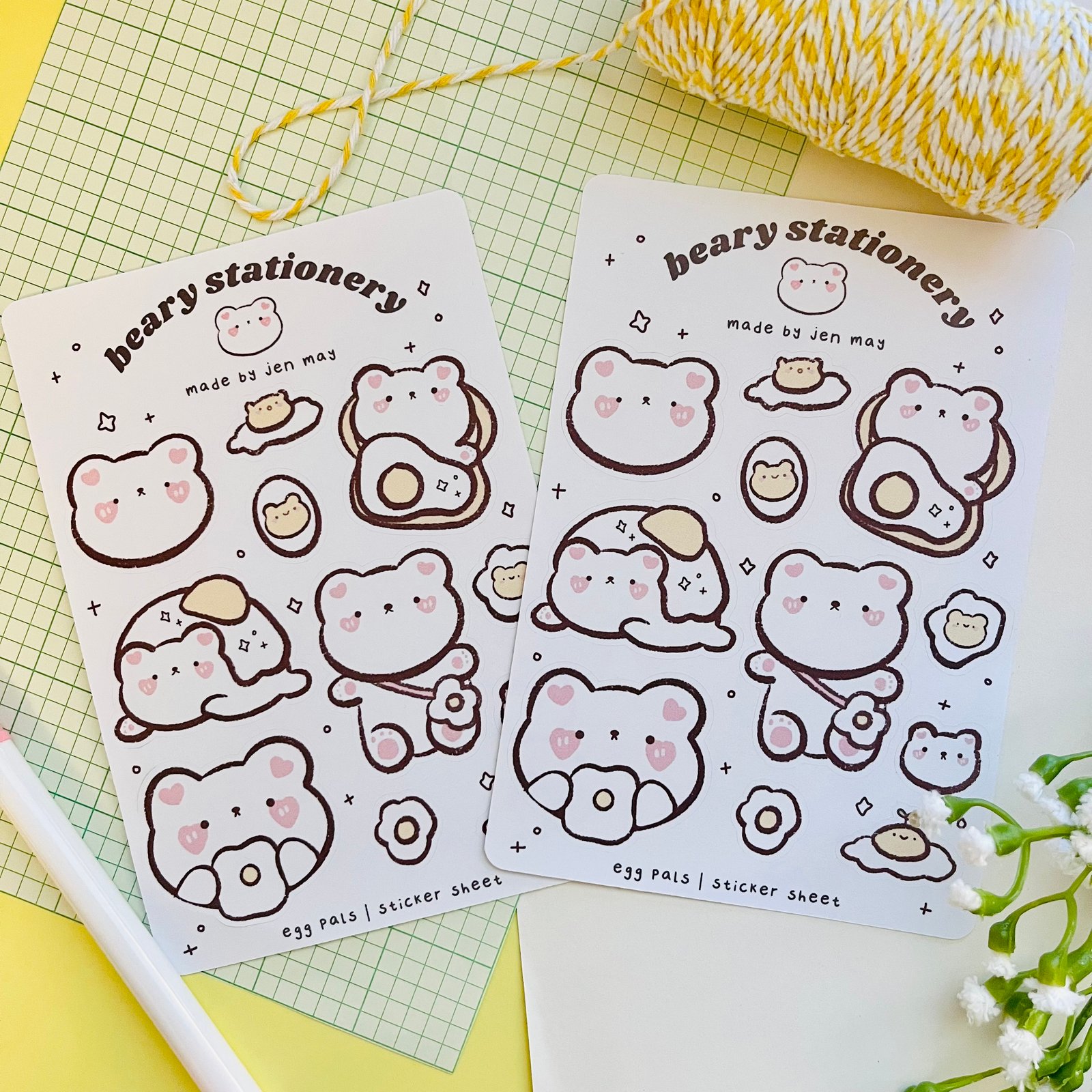 Papercraft Eggy & Co Sticker Sheet Scrapbooking etna.com.pe