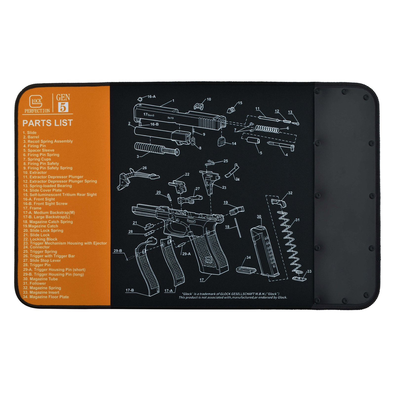 GLOCK®️ Gen5 MAGNETIC CLEANING MAT | MAGBANDUK