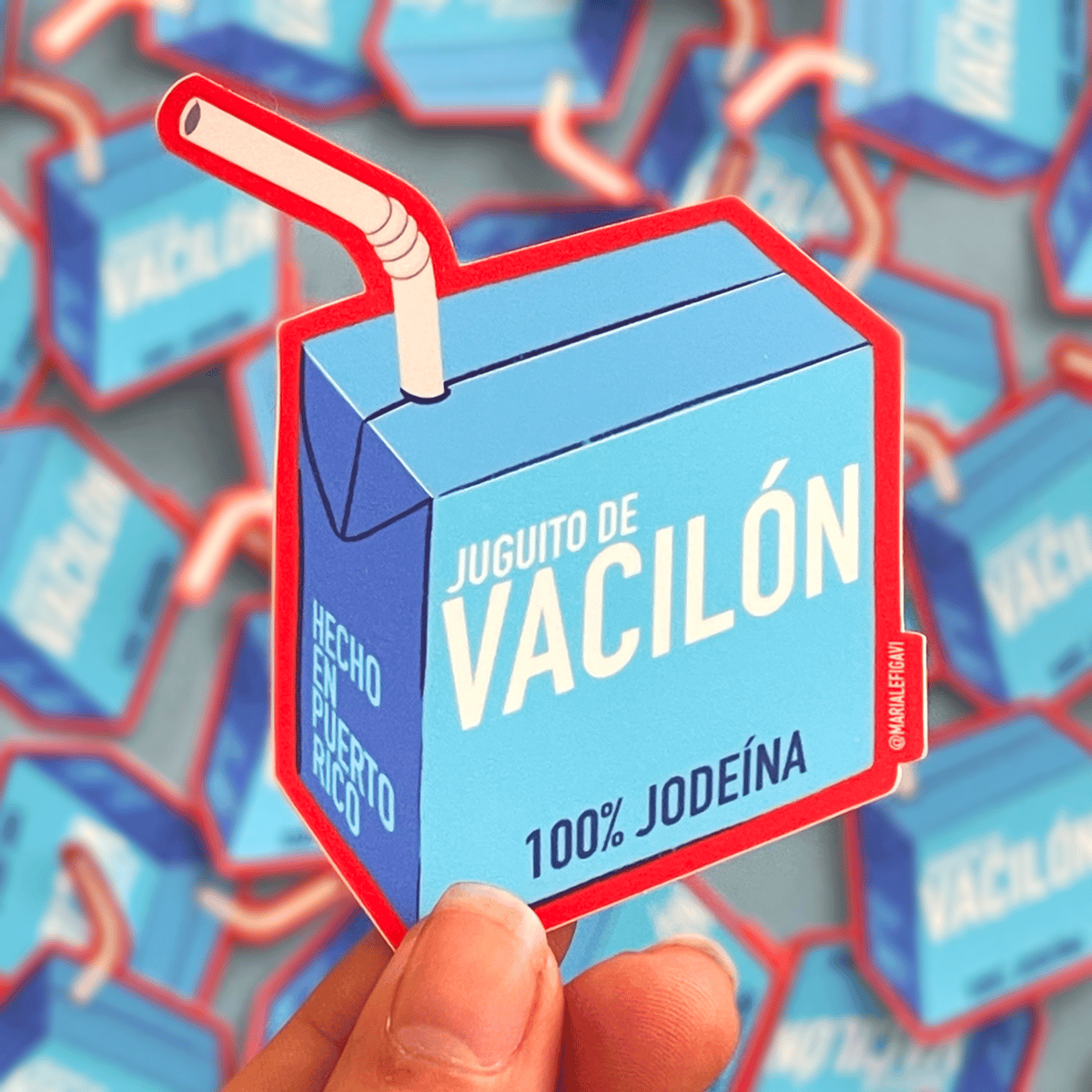 Juguito de Vacilón - Sticker Waterproof | Marialefigavi
