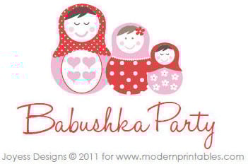 Babushka Party Printable Pack / Modern Printables