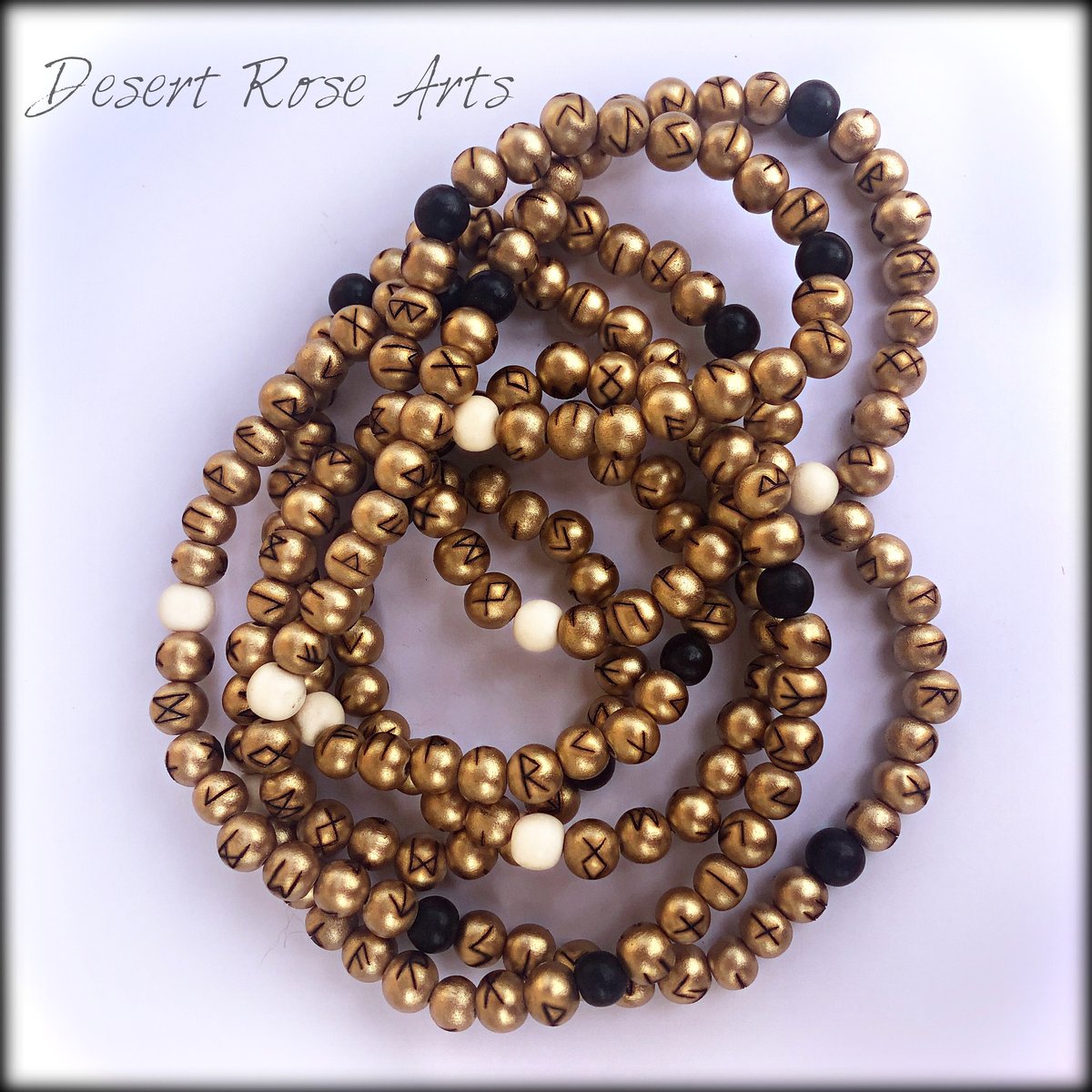 Baldr, Bright and Boldened Rune Meditation Mala | Desert Rose Arts