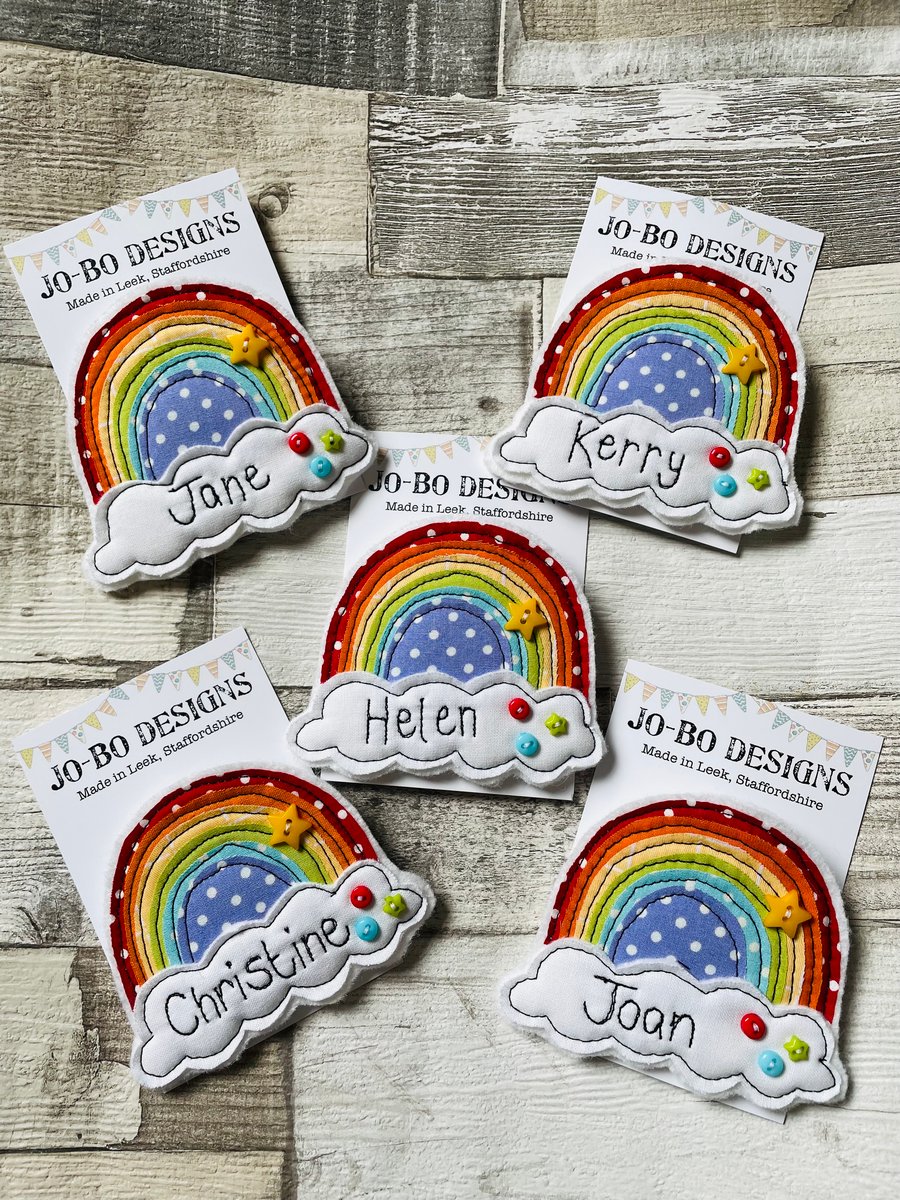Rainbow Name badge | Jo Bo Designs