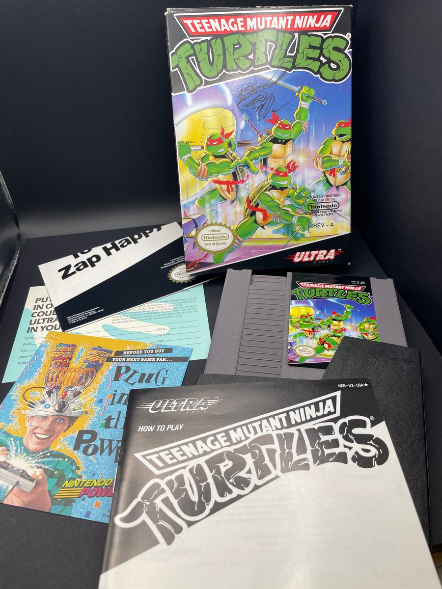 NES TMNT GAME SIGNED | TMNT_WIZ
