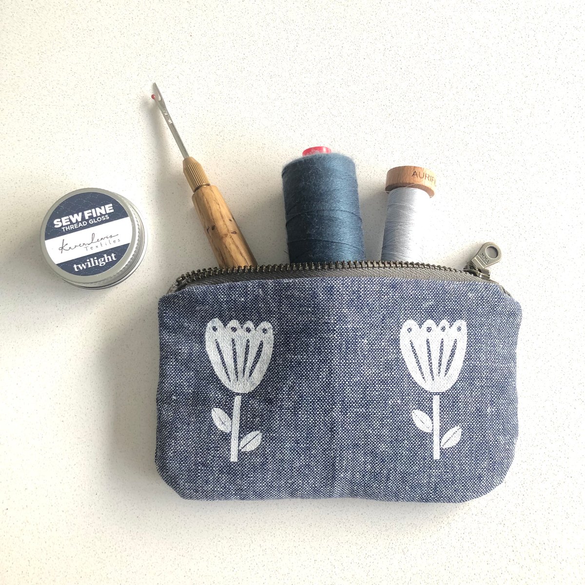 Mini Linen Pouch / Karen Lewis Textiles