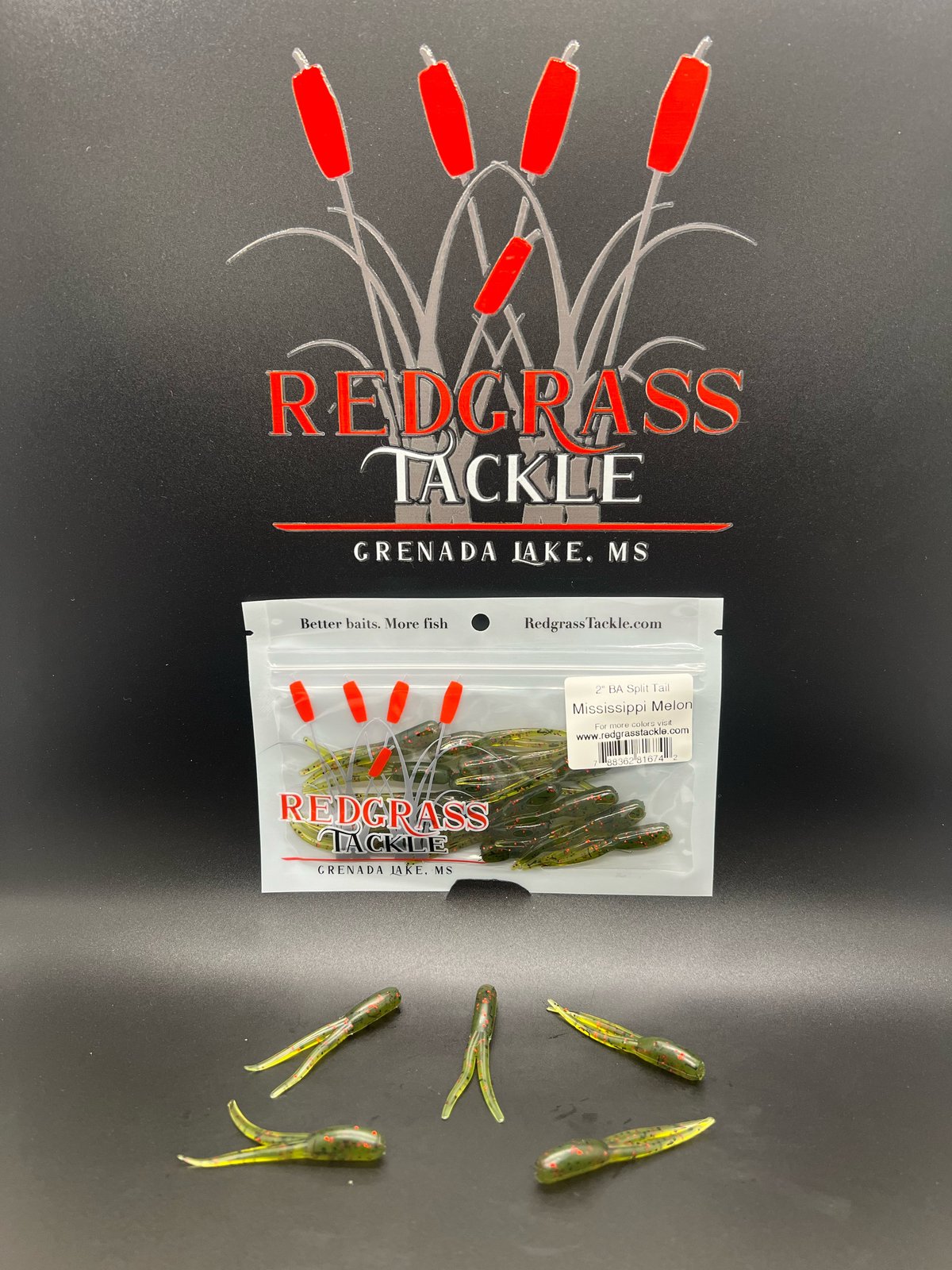 2" BA Split tail - Mississippi Melon | Redgrass Tackle