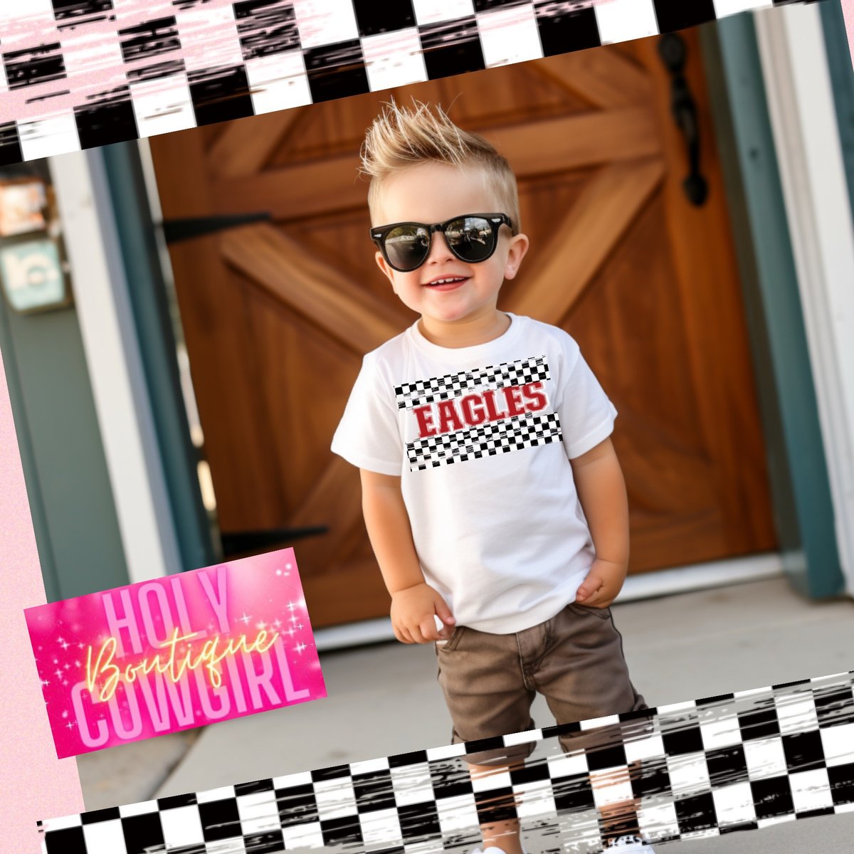 Holy Cowgirl Boutique — Checkered Eagle Fan