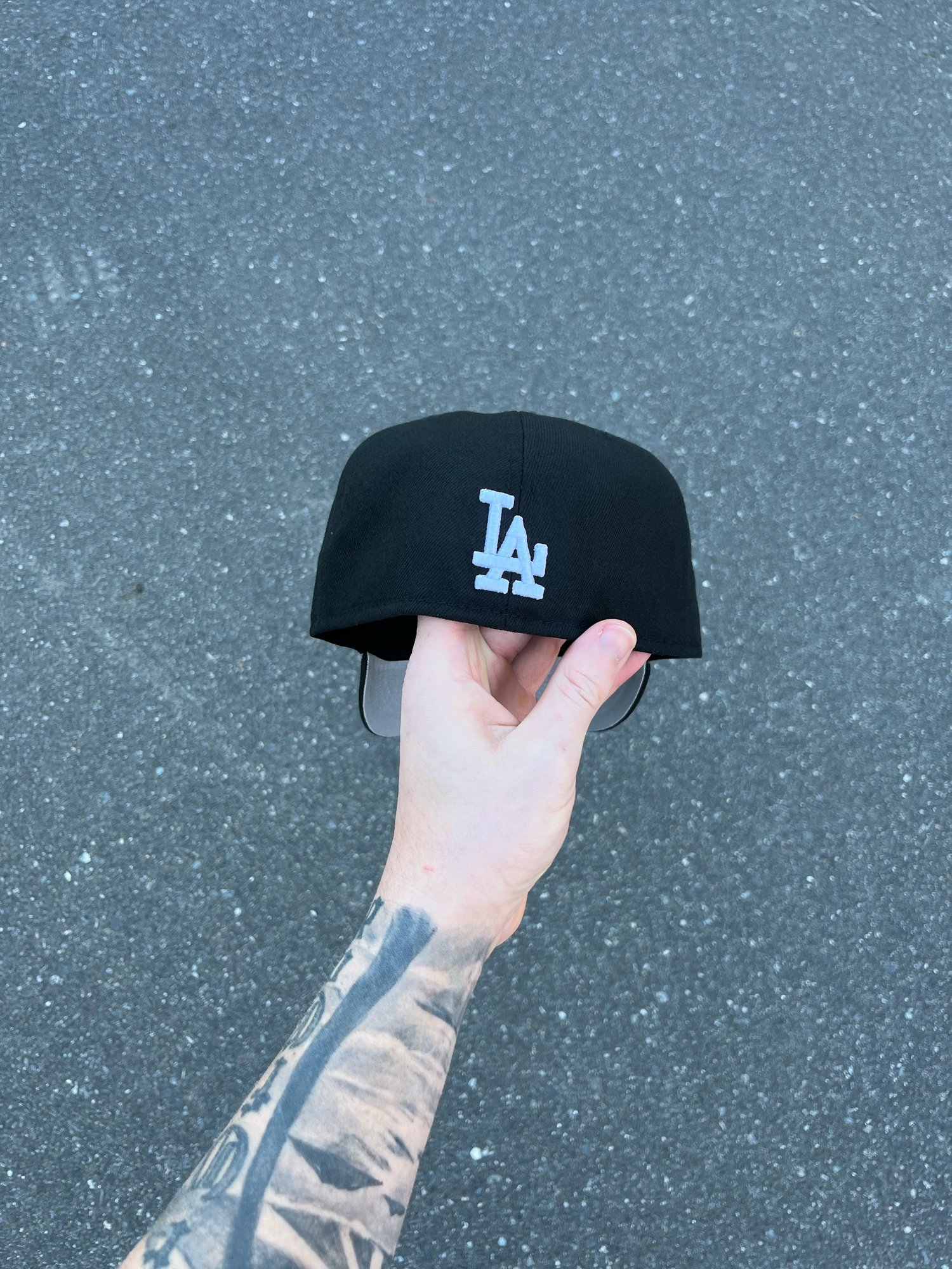 BLACK SCRIPT LOS ANGELES CUSTOM FITTED CAP | WORLDWIDE RANK LLC BLACK SCRIPT LOS ANGELES CUSTOM FITTED CAP | WORLDWIDE RANK LLC