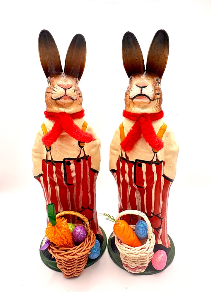 Retro German Paper Mache Spring Bunny Tabletop Display | Joanne Wright ...