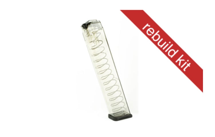 ETS MAG FOR GLK 9MM 31 Round - SMOKE - Rebuild Kit | Badger Mountain Supply
