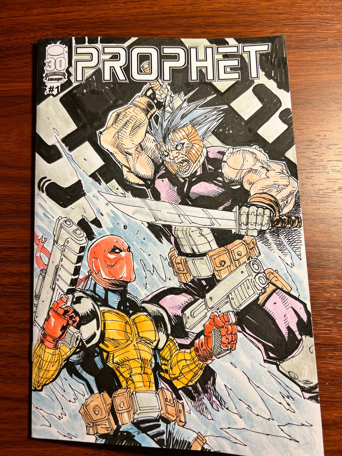 Prophet vs. Bloodstrike Sketch Cover | Karl's Art Land
