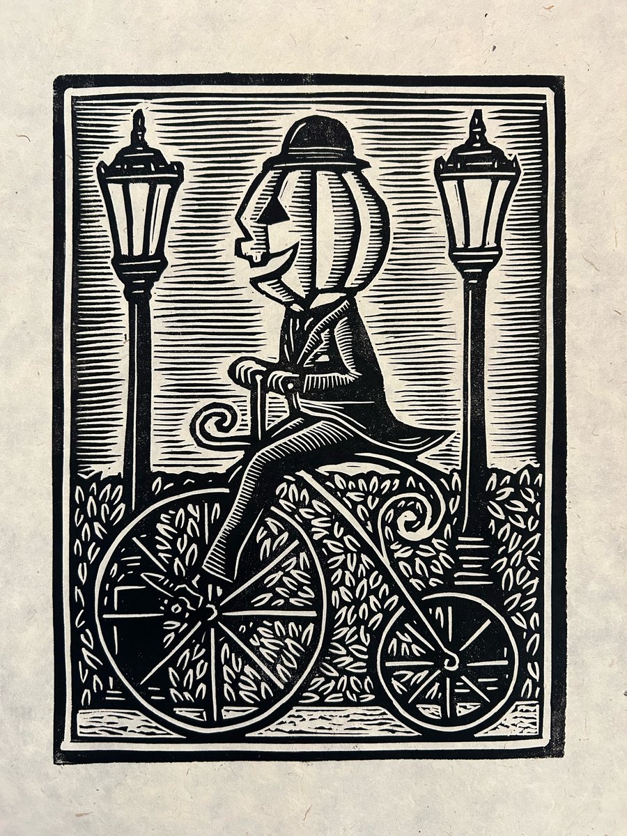 Dapper Pumpkin Block Print | Brian Reedy