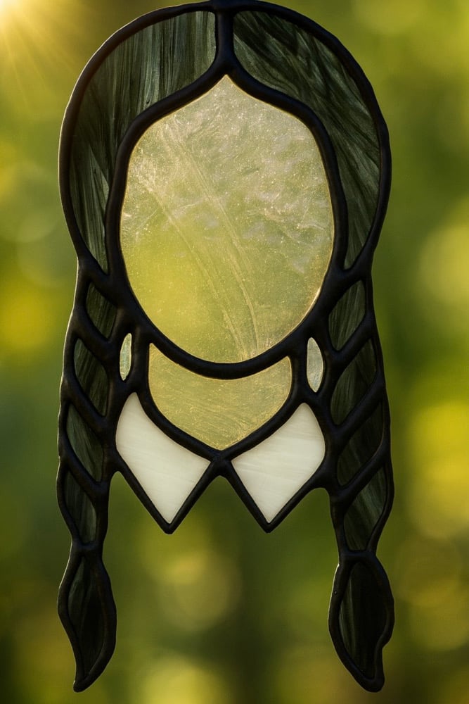 Wednesday Addams Stained Glass Suncatcher | Quirk & Copper Stained Glass
