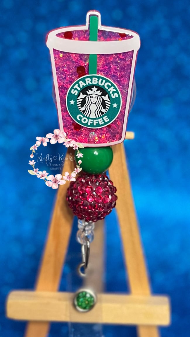 Iced coffee badge reels | KraftyKambri