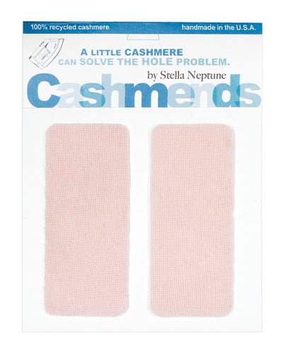 Iron-On Cashmere Elbow Patches - Baby Pink / Stella Neptune